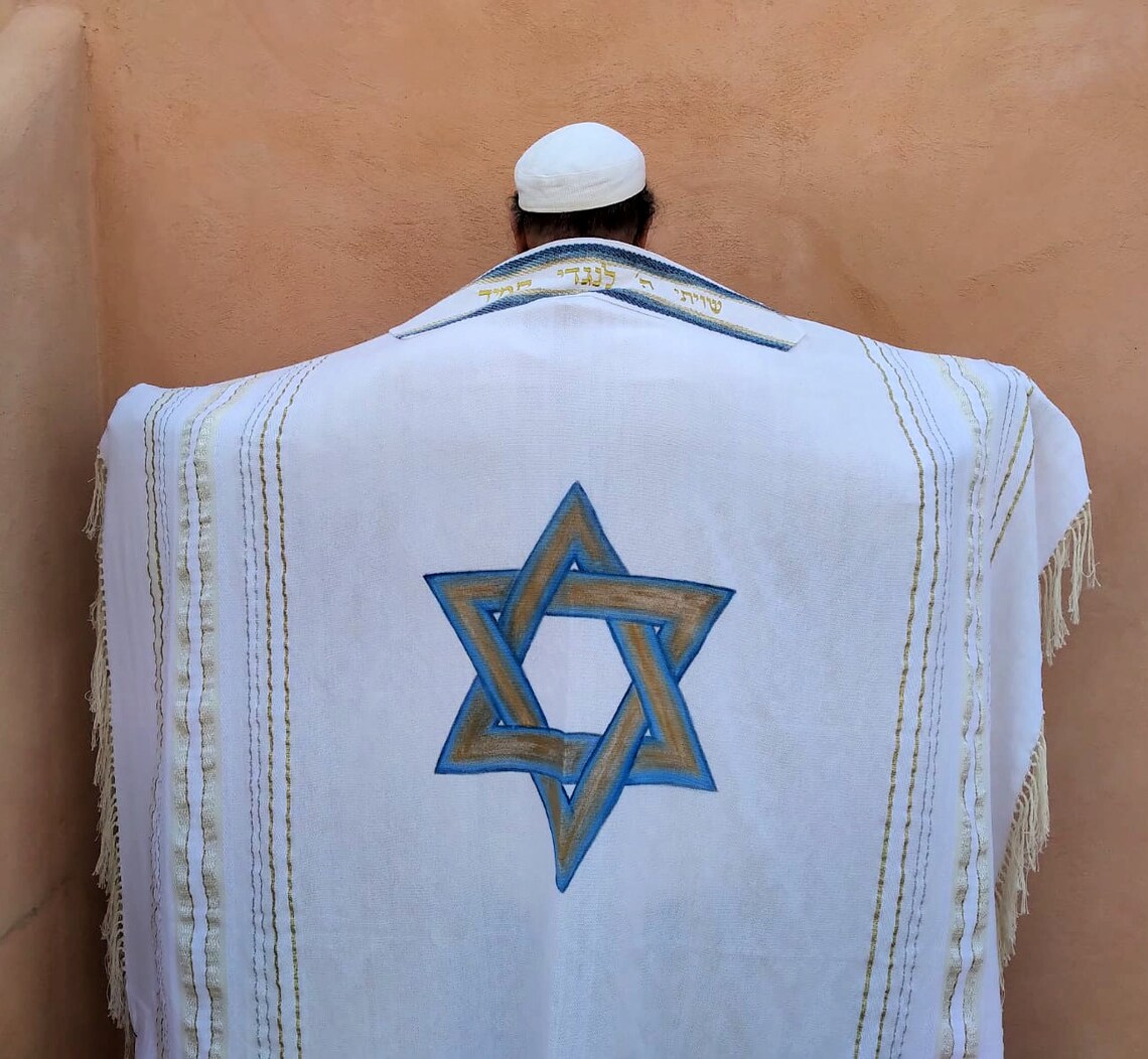 Tallit Jewish Wedding Magen David Tallit Woven Tallit | Etsy