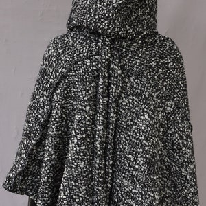 Large Scarf With Oversized Hood, Black Hooded Cape, Hooded Scarf, XXL ...