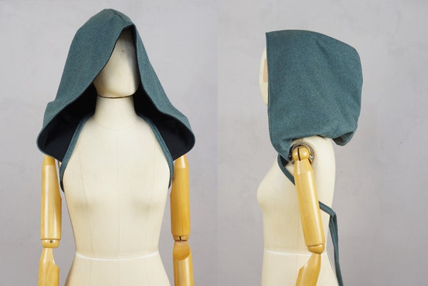 Womens Medieval Hooded Cloak, 18th Century Assassins Cloak, European ...