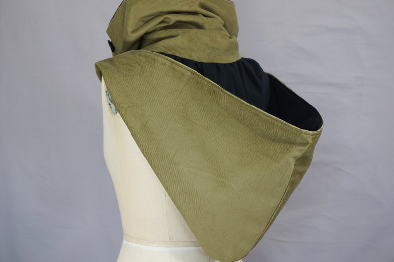 Green Hooded Cowl Victorian XXL Hood Oversized Scoodie - Etsy