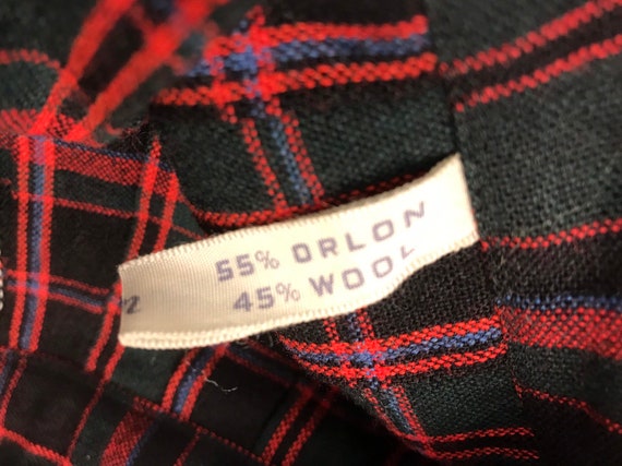 Vintage 1960 Plaid Pleated Skirt~Wool and Orlon~Madis… - Gem