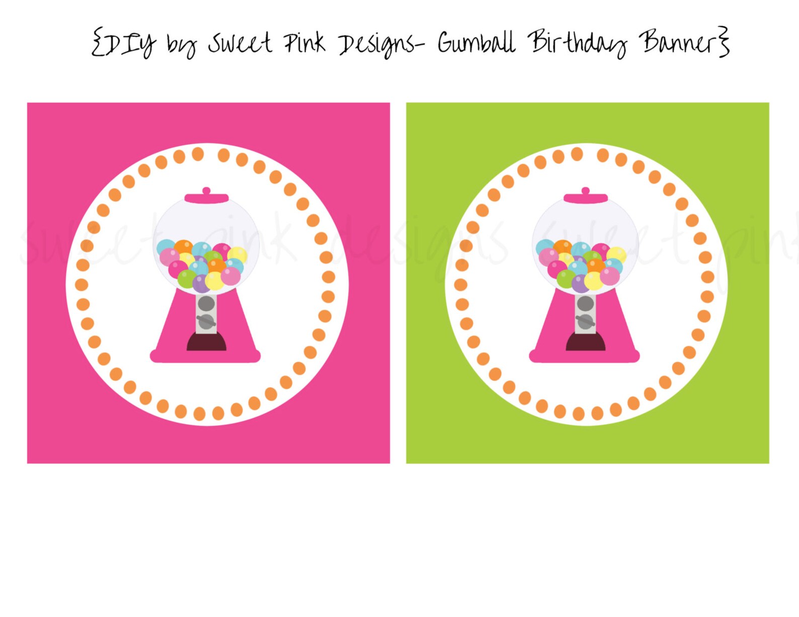 Printable Fancy Labels- Gumball Party Collection - Etsy