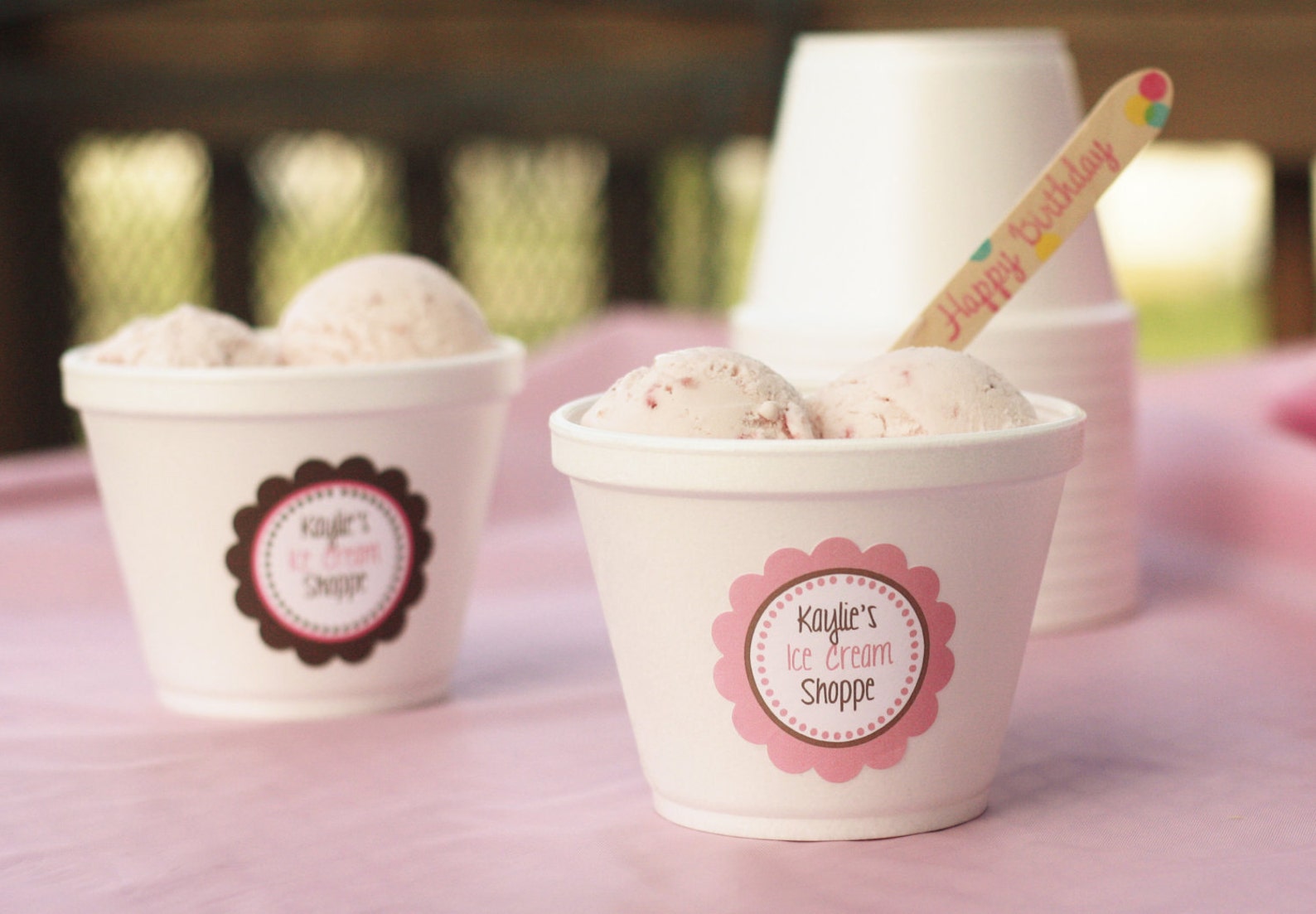 Ice Cream Shoppe- Printable Birthday Party Labels - Etsy