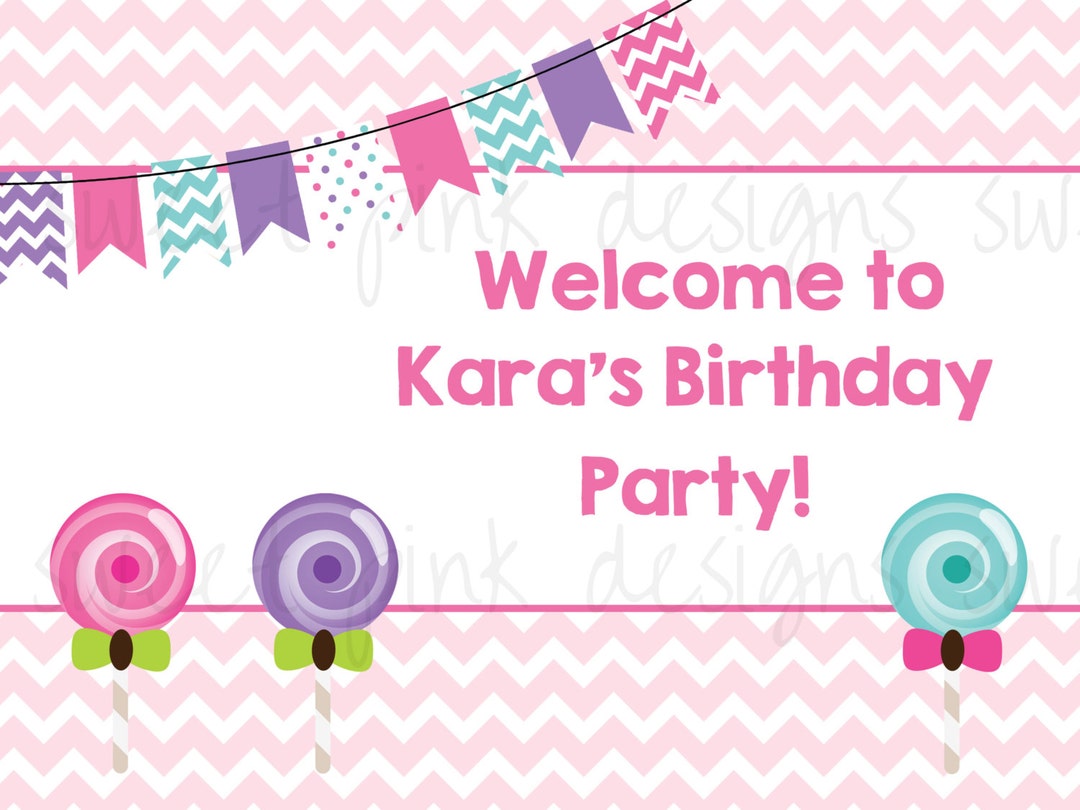 Lollipop Welcome Sign - Etsy