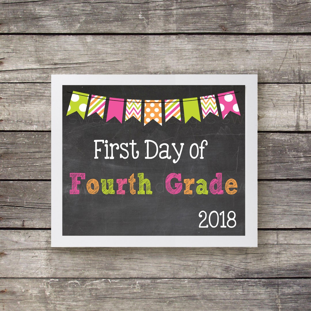 School Sign- Pink Chalkboard - Etsy