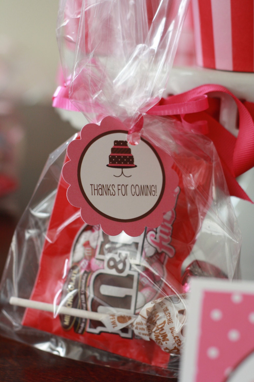 Printable Favor Tags- Pink Cake Collection - Etsy