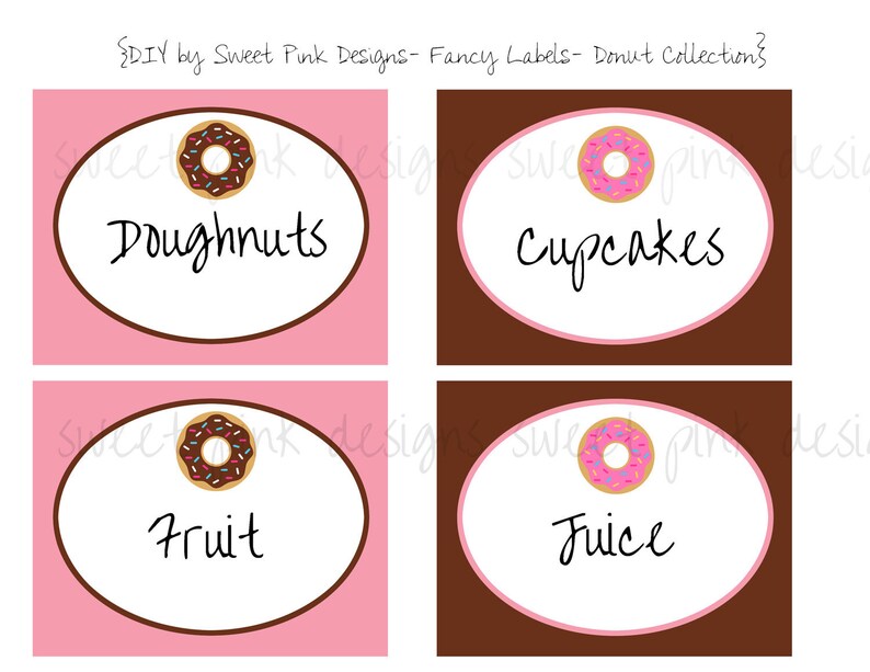 Donut Fancy Labels - Etsy