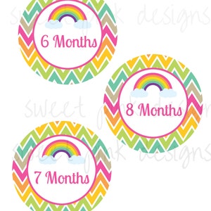 Rainbow DIY Baby Month Stickers - Etsy