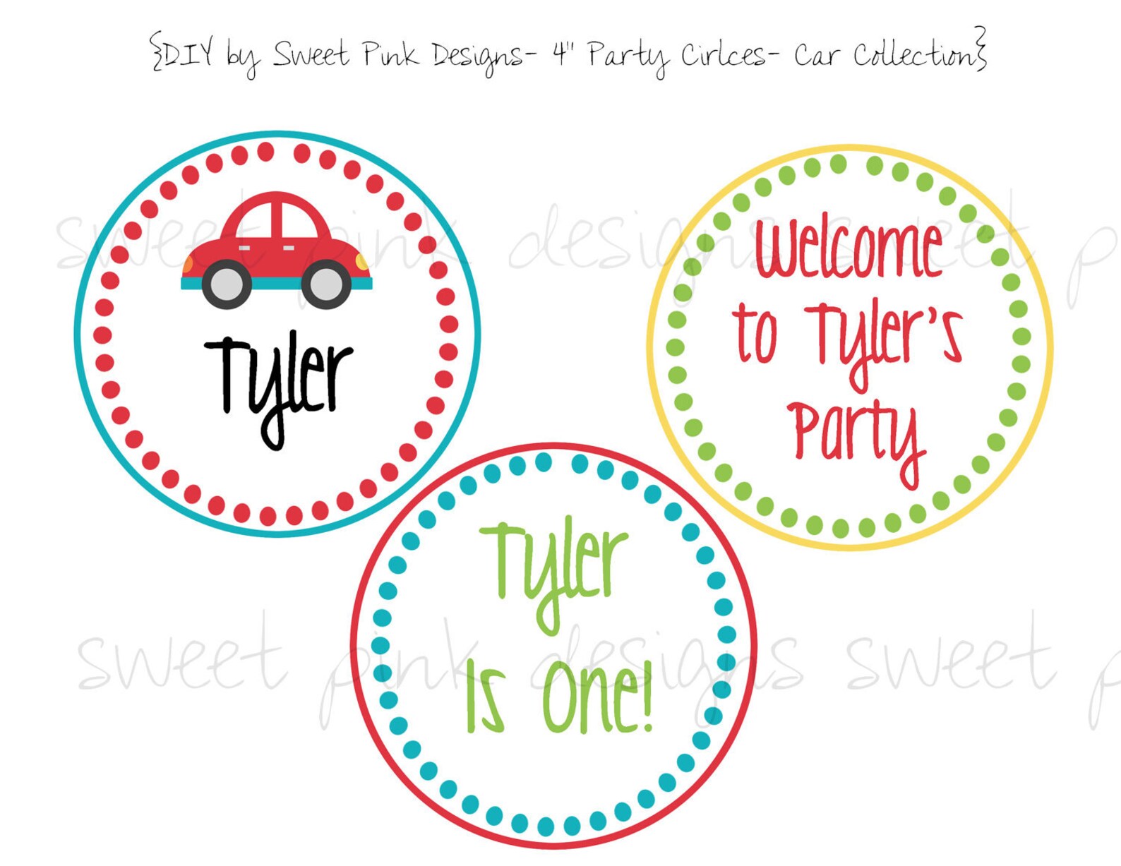 Car Party, Car Printables, Car, Car Invitation, Party Circles, Boy ...