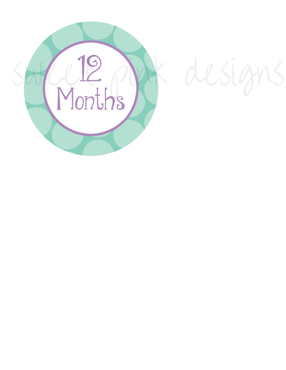 Purple and Teal- DIY Baby Month Stickers - Etsy