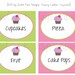 Printable Fancy Labels- Purple Cupcake Collection - Etsy