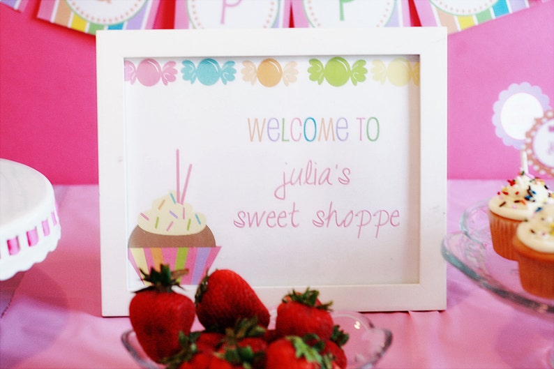 Printable Welcome Sign- Lollipop Party Collection - Etsy
