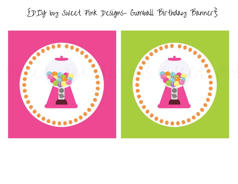 Printable Welcome Sign- Gumball Party Collection - Etsy