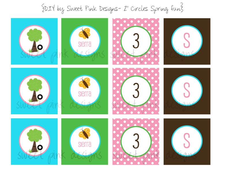 Printable Fancy Labels- Spring Fun Party Collection - Etsy