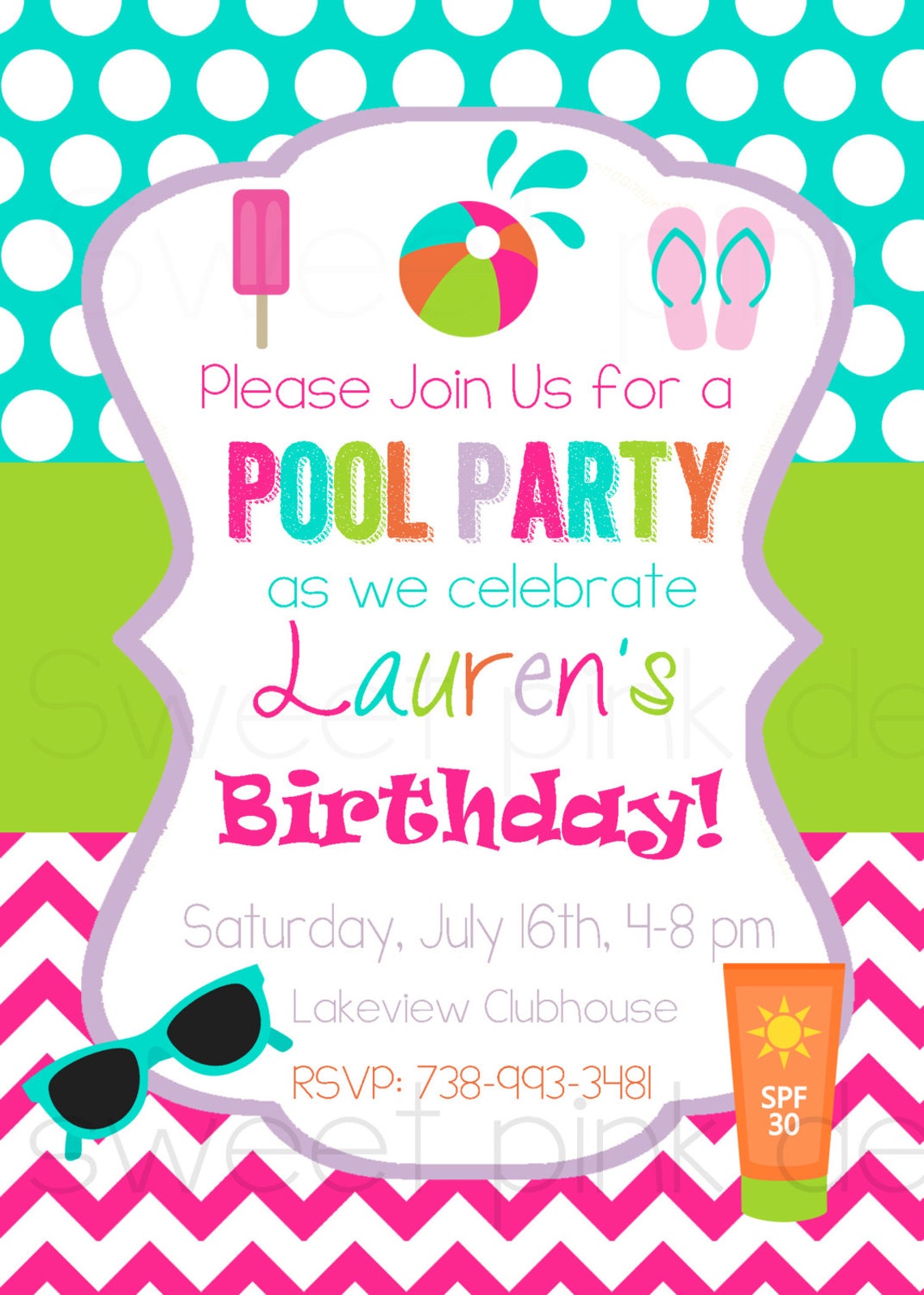 Pool Party Welcome Sign - Etsy