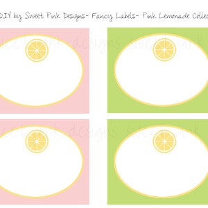 Lemonade Favor Tags, Lemonade Party, Favor Tags, Lemonade Printable ...