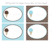 Printable Fancy Labels Ice Cream Shoppe Collection for Boys - Etsy