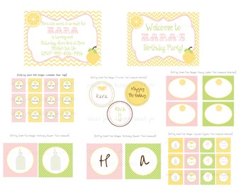 Printable Fancy Labels Pink Lemonade Collection | Etsy