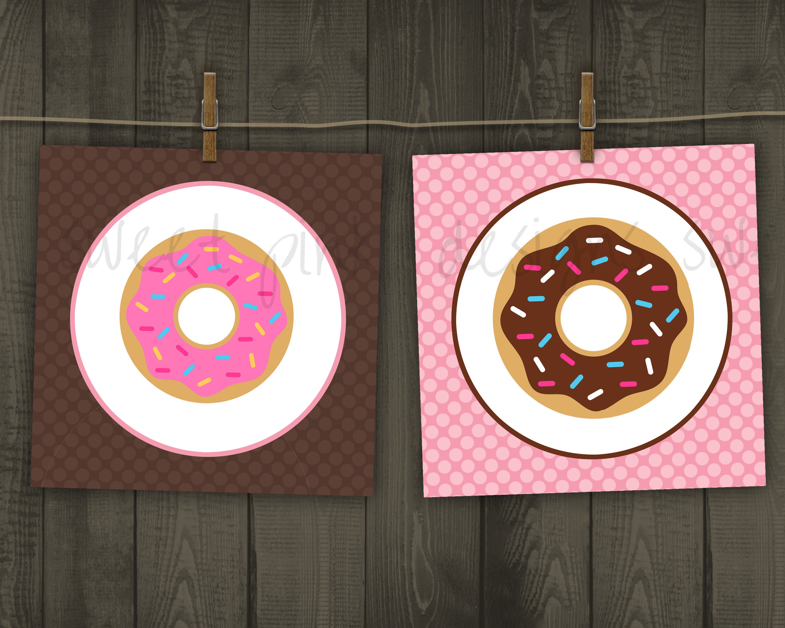 Donut Party Happy Birthday Banner - Etsy