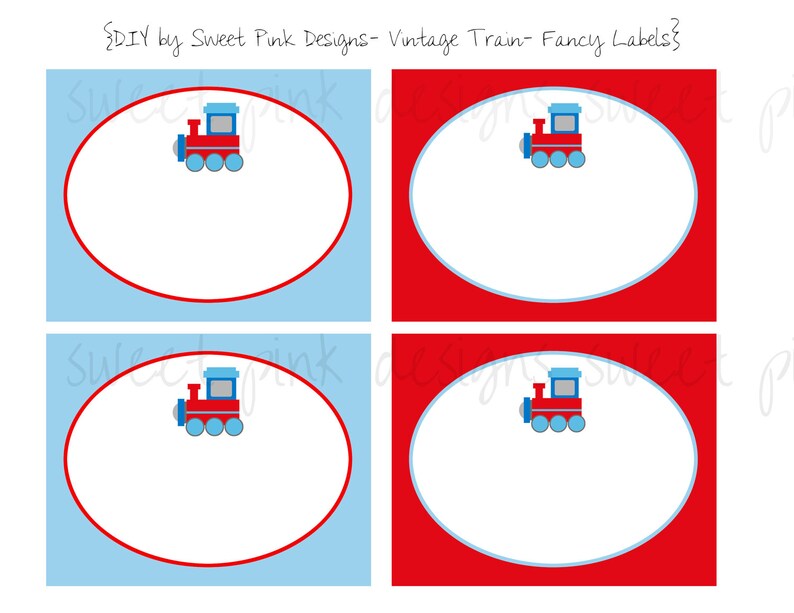 Vintage Train Fancy Labels - Etsy