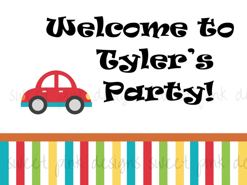 Printable Favor Tags- Car Party Collection - Etsy