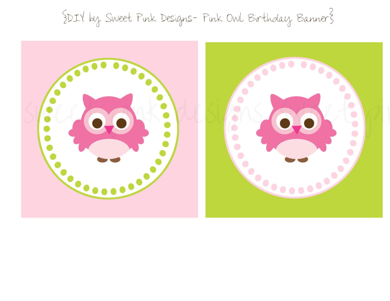 Printable Fancy Labels- Pink Owl Party Collection - Etsy
