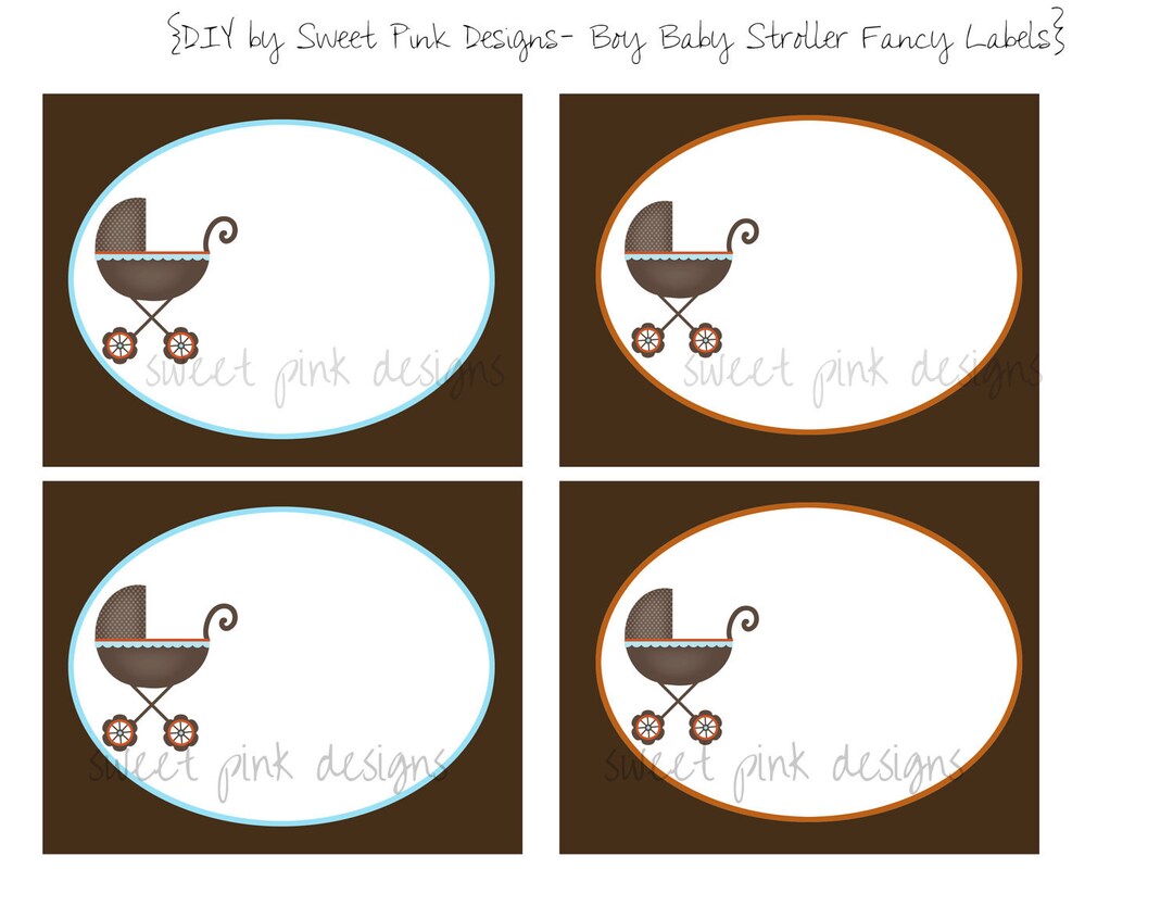 Printable Fancy Labels- Boy Buggy Collection - Etsy