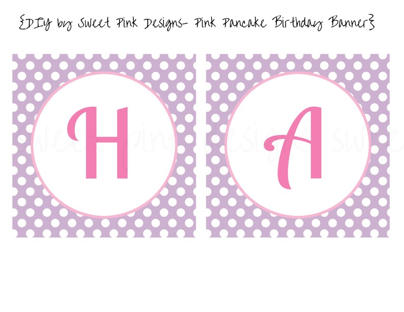 Pink Pancake Birthday Banner - Etsy
