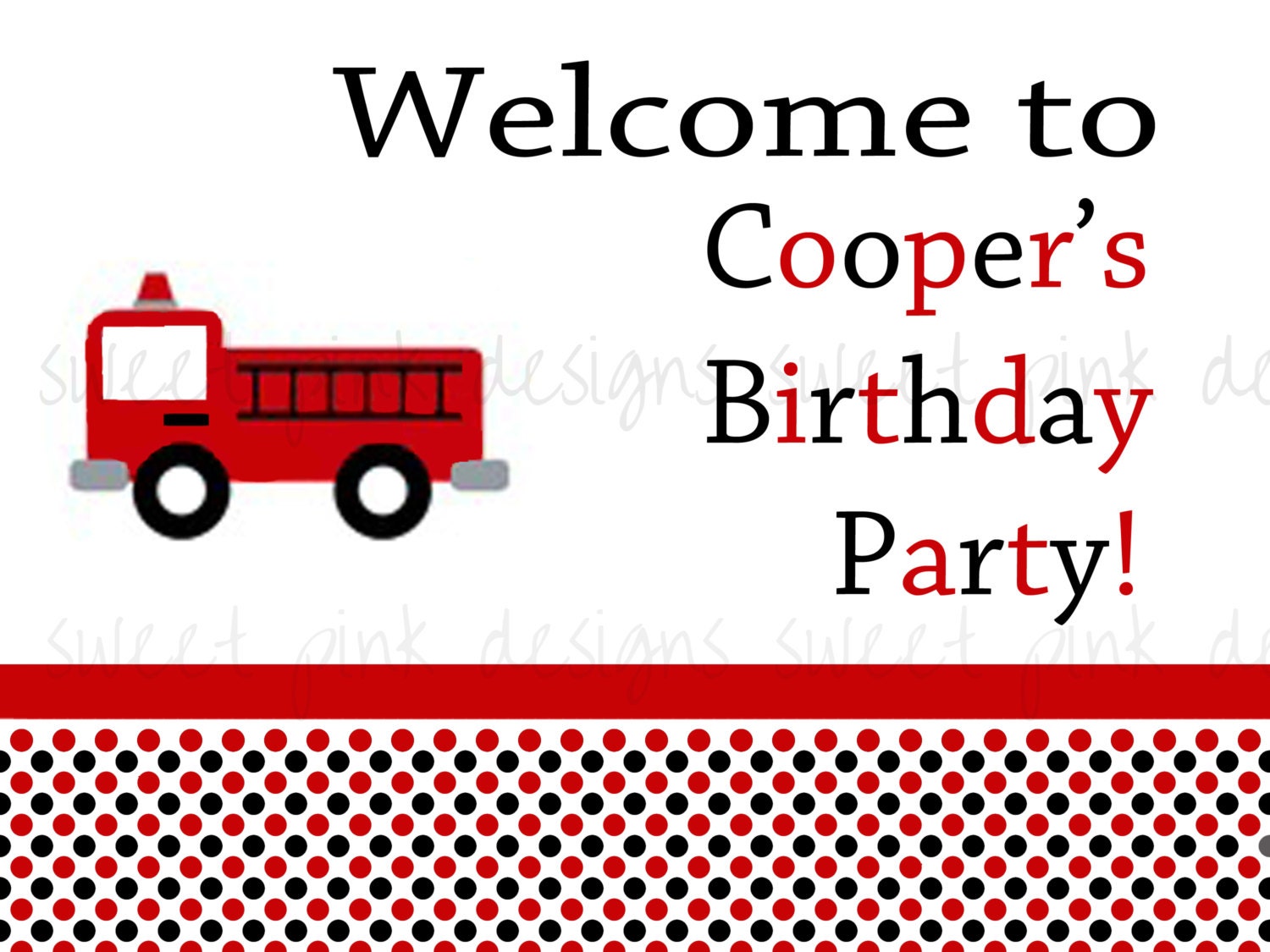 Printable Fancy Labels- Firetruck Collection - Etsy
