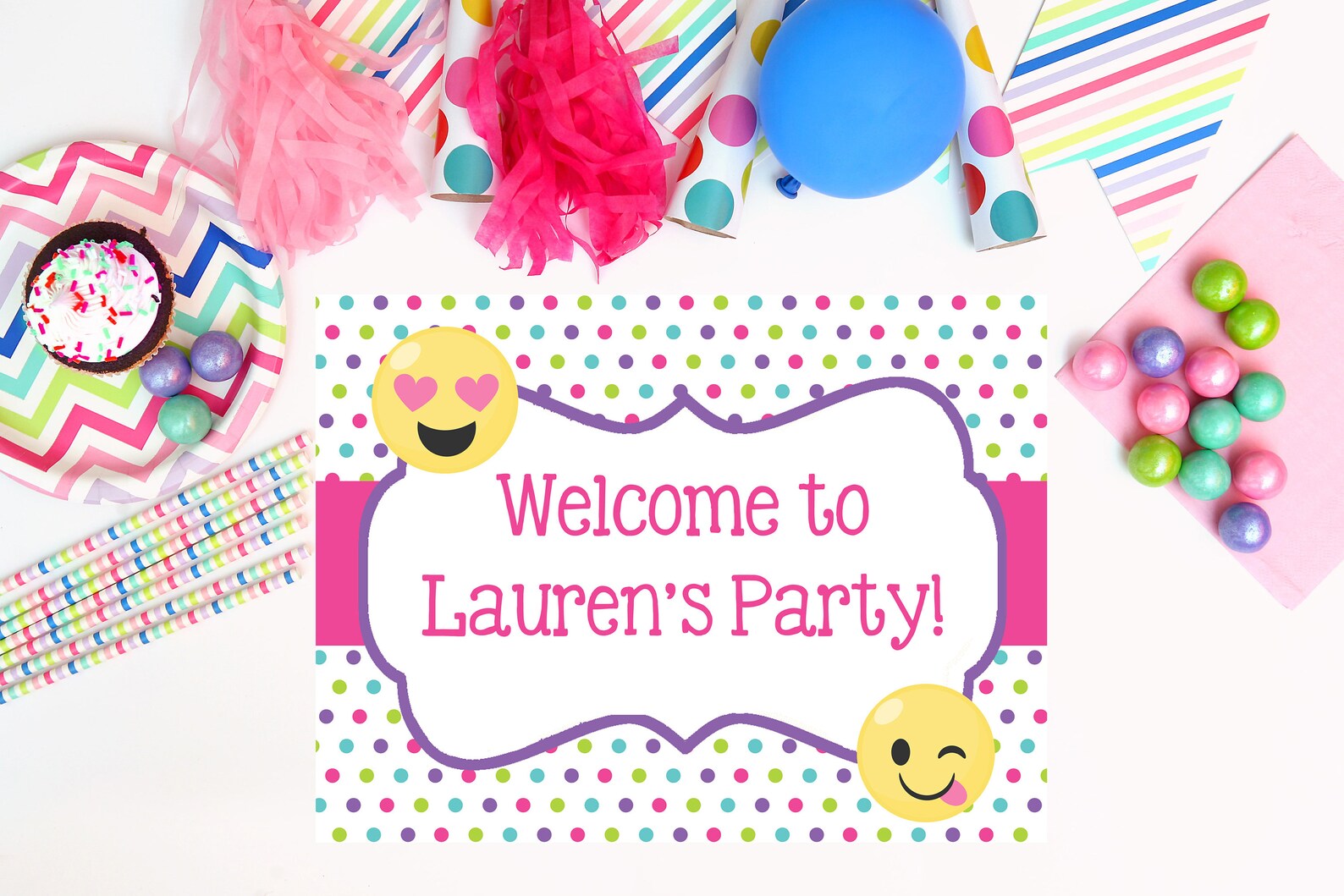 Emoji Welcome Sign - Etsy