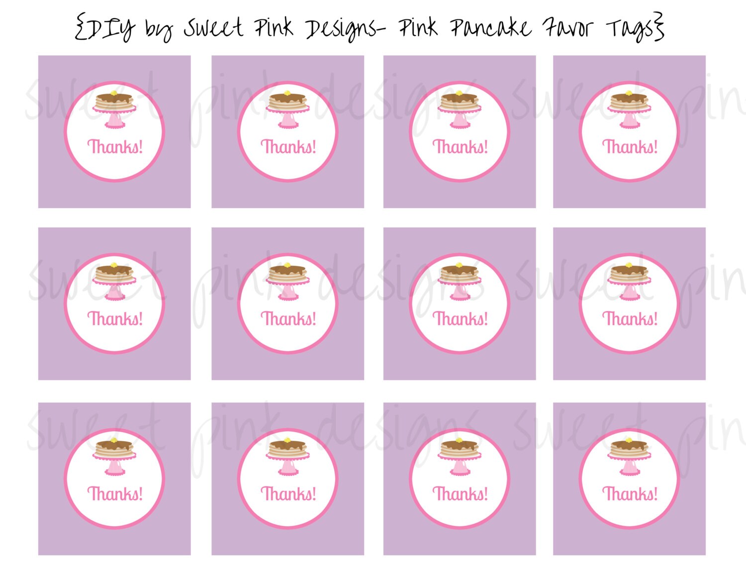 Pink Pancake Birthday Banner - Etsy