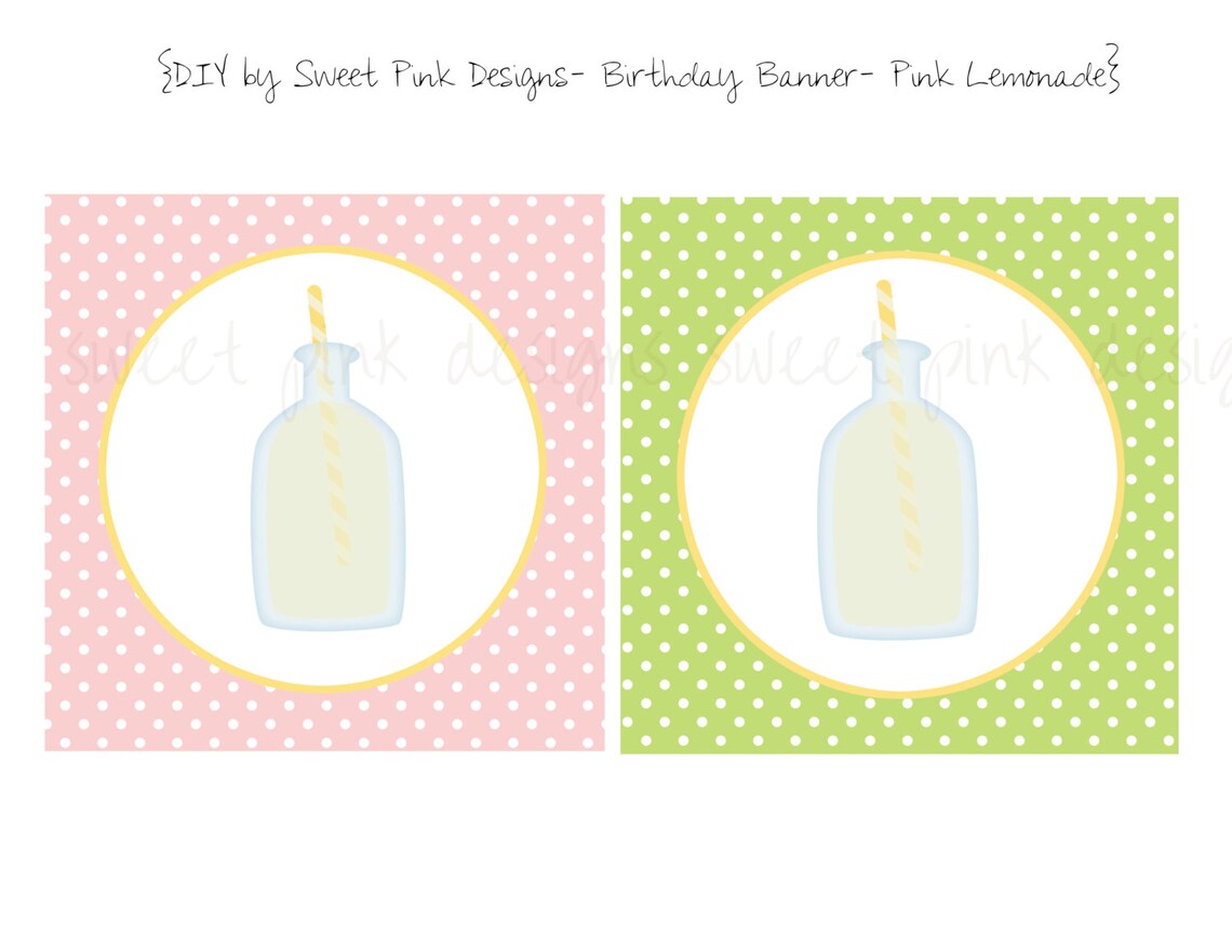 Lemonade Favor Tags, Lemonade Party, Favor Tags, Lemonade Printable ...