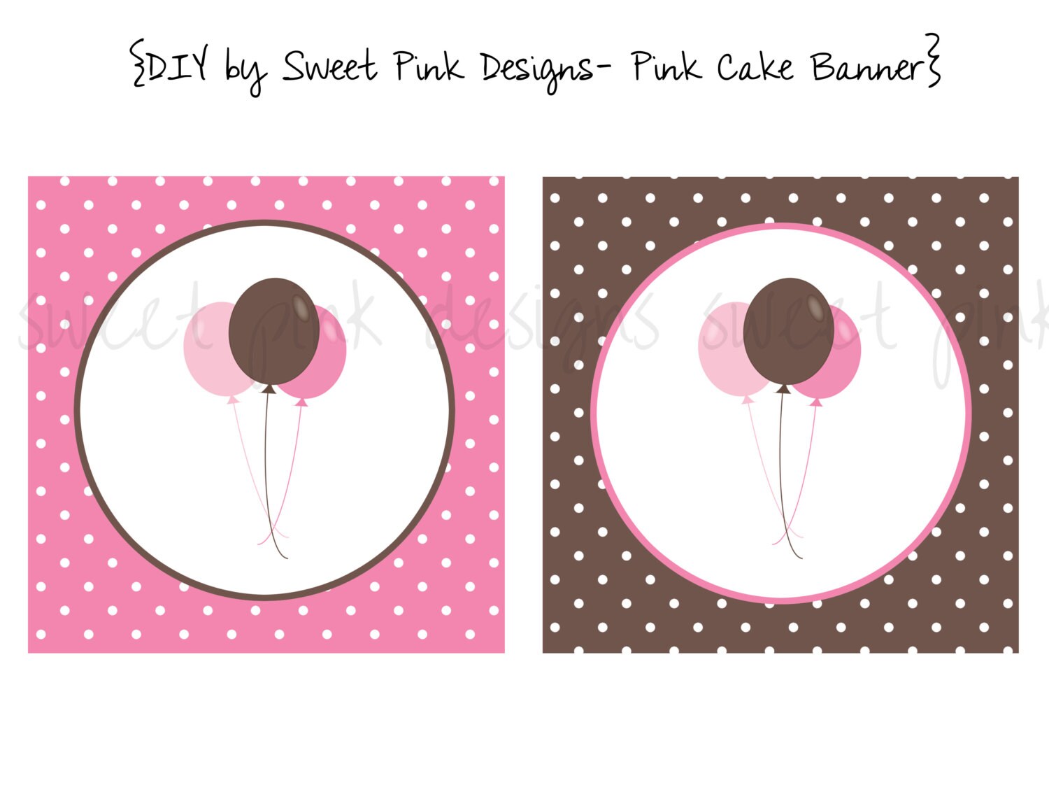 Printable Cupcake Toppers- Pink Cake Collection - Etsy