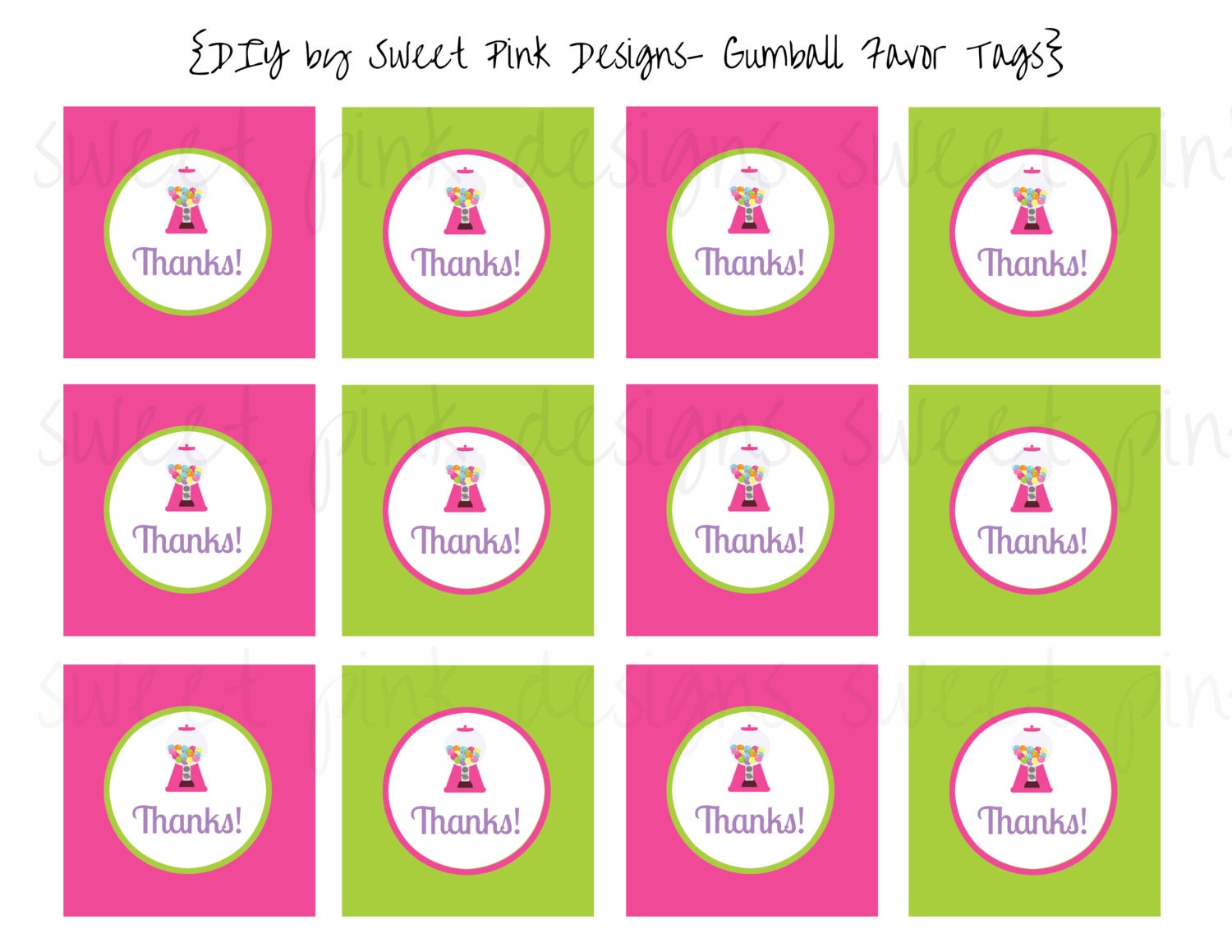 Printable Welcome Sign- Gumball Party Collection - Etsy