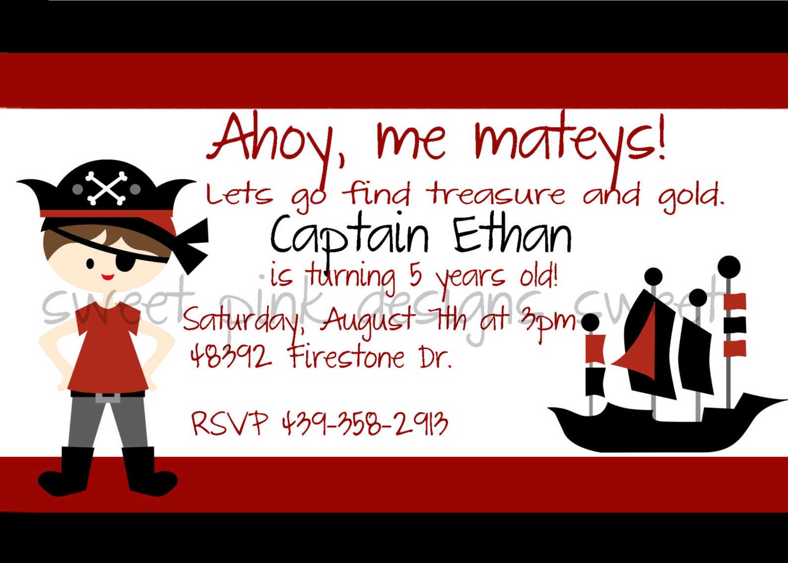 Printable Fancy Labels- Pirate Party Collection - Etsy