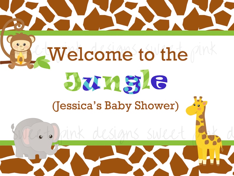 Jungle Animals Banner - Etsy