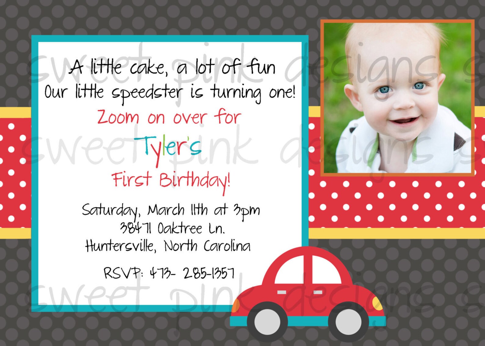Cars Party Invitation - Etsy