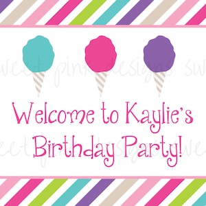 Cotton Candy Party- Birthday Banner - Etsy