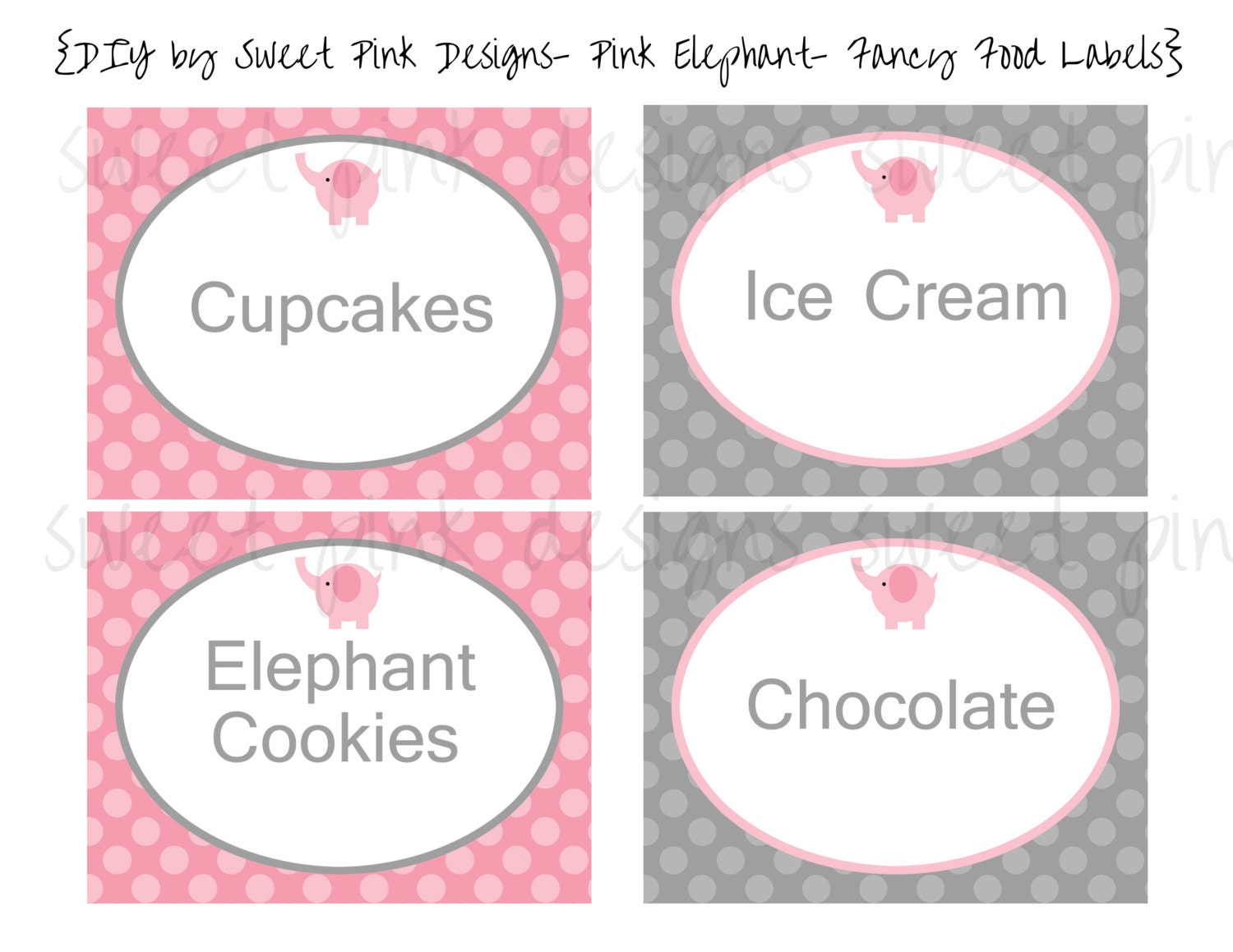 Pink Elephant Party- Welcome Sign - Etsy