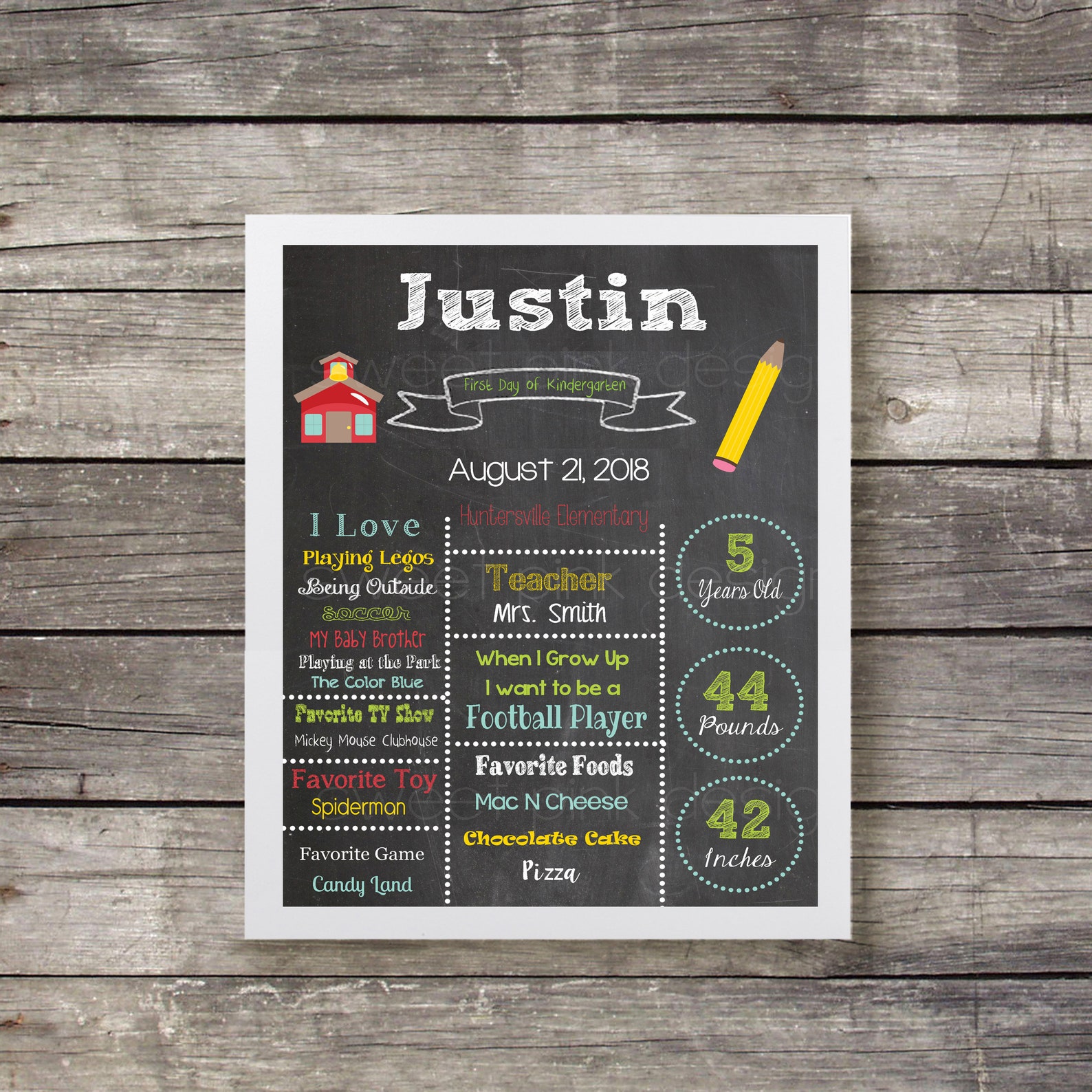 Chalkboard Sign School House - Etsy