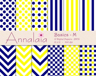 Navy and yellow | Etsy