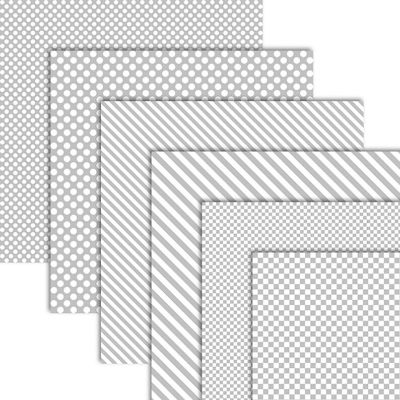 INSTANT DOWNLOAD Digital Paper Pack: Silver Gray White Dots - Etsy