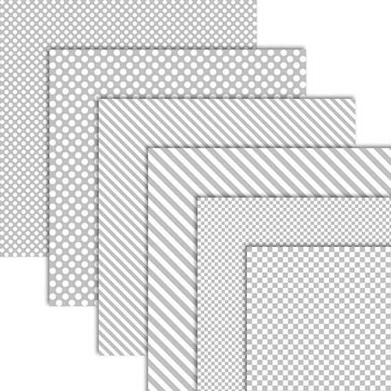 INSTANT DOWNLOAD Digital Paper Pack: Silver Gray White Dots - Etsy
