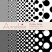 Black Digital Paper Pack Black and White Polka Dots Printable Scrapbook ...