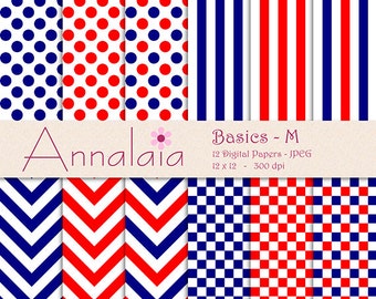 INSTANT DOWNLOAD Digital Paper Pack: Navy Blue and White - Etsy