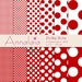 INSTANT DOWNLOAD Digital Paper Pack Dark Red and White Polka Dots ...