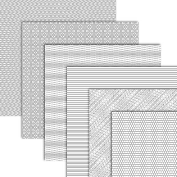 Silver Gray Digital Paper Pack Gray and White Polka Dots - Etsy