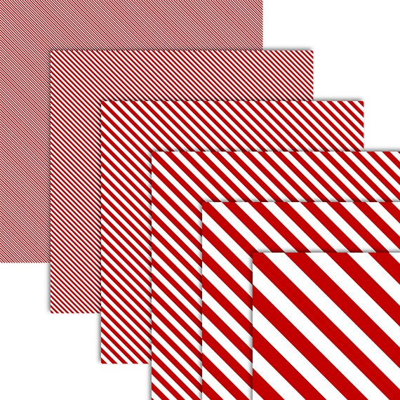 INSTANT DOWNLOAD Digital Paper Pack: Dark Red and White Stripes Lines ...