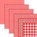 Digital Gingham Paper Red and White Gingham Plaid Checks Squares 12x12 ...