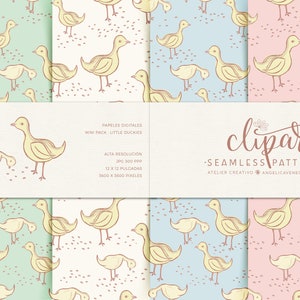 Nursery Digital Paper Duckling Clipart Delicate Clipart - Etsy